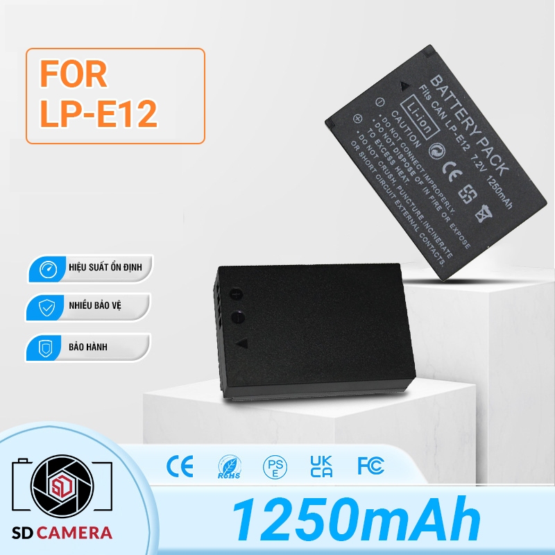 Pin LP-E12 cho Máy ảnh Canon EOS 100D M10 M100 M50 M M2 kiss X7 SX70 ...