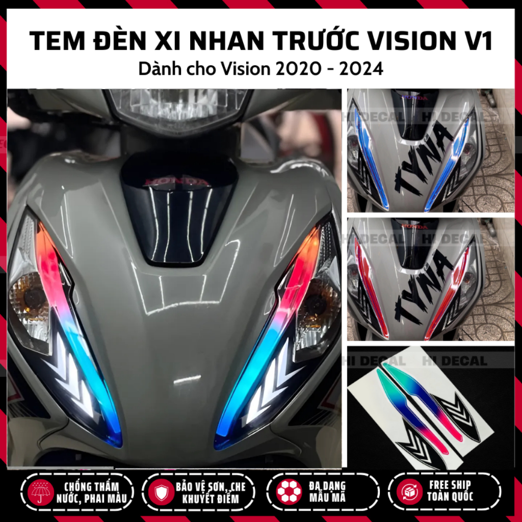 Tem decal dán demi xinhan VISION 2021 - 2024 | vision Decal dán xi nhan ...