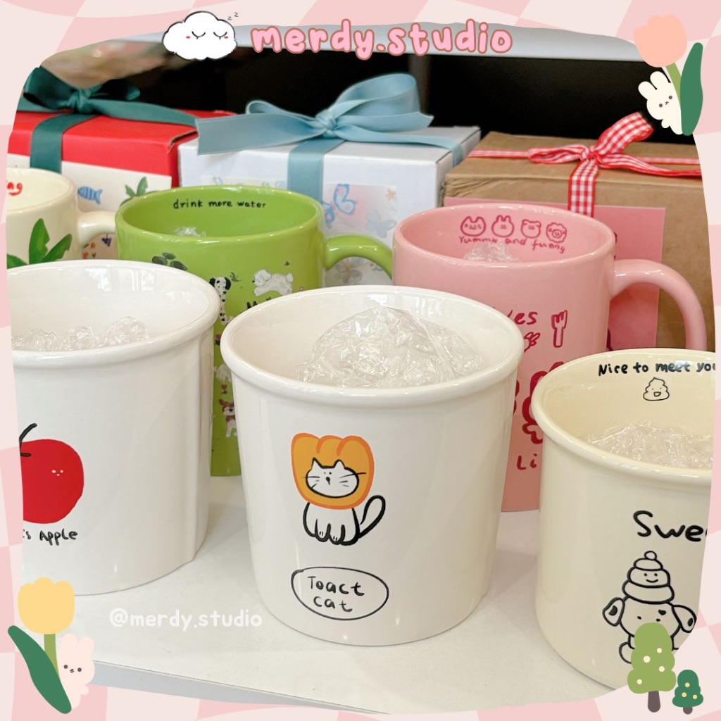 Tuyển tập cốc sứ và cốc thuỷ tinh xinh Merdy.studio | Shopee Việt Nam