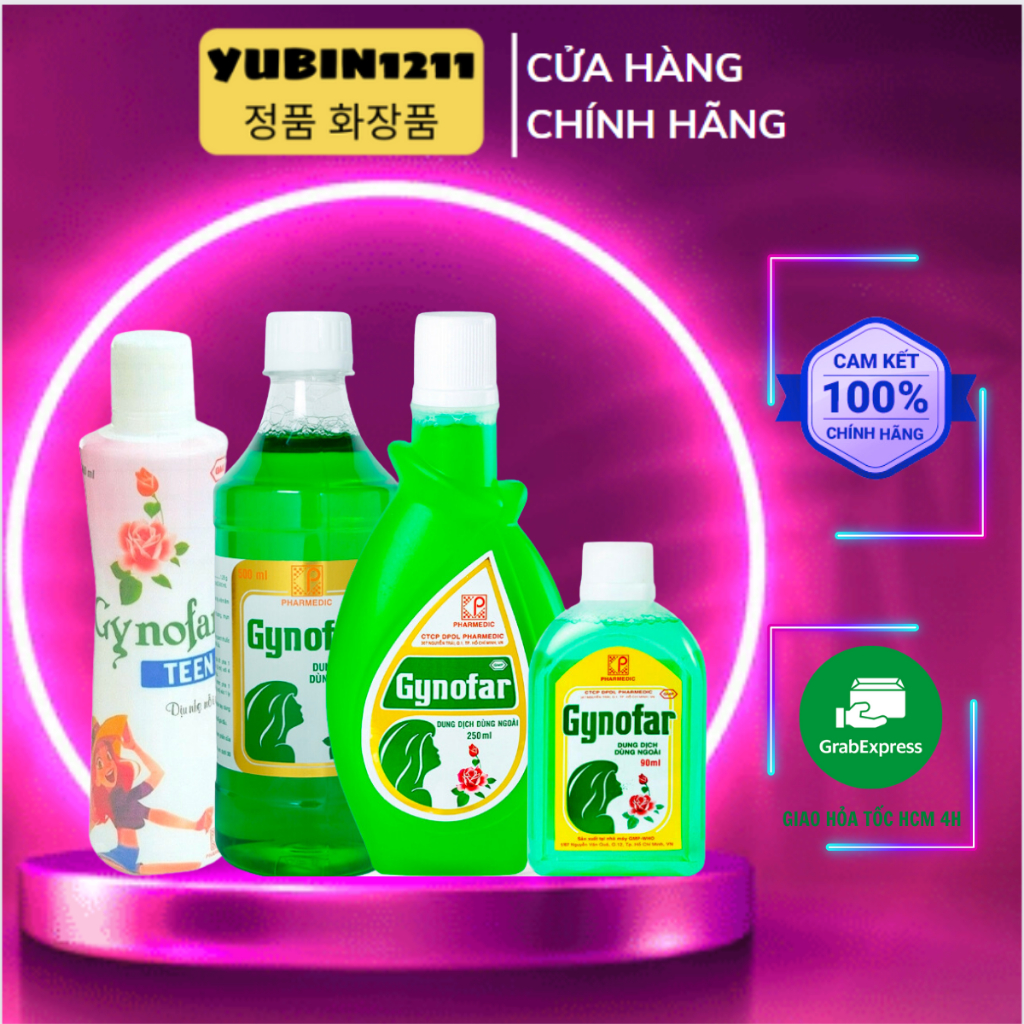 Dung Dịch Vệ Sinh Phụ Nữ Gynofar - Nước Rửa Phụ Khoa Gynofar CÓ CHE TÊN ...
