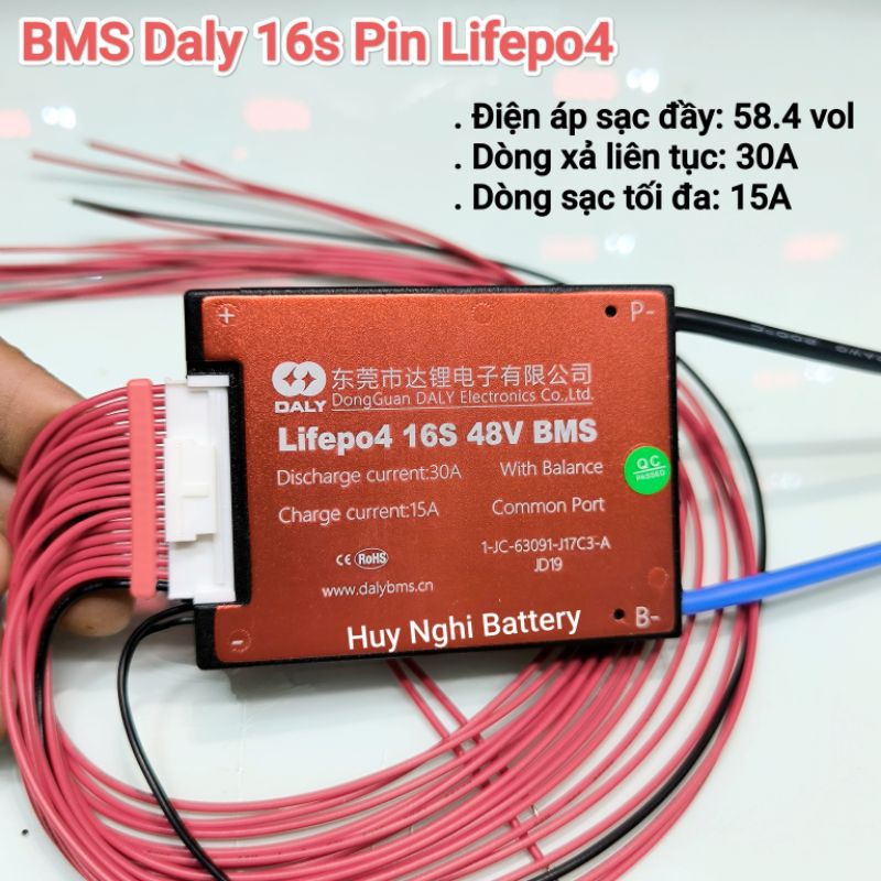 Mạch Daly 16s 48v Dòng Xả 30a Cho Pin Lifepo4 3,2v | Shopee Việt Nam