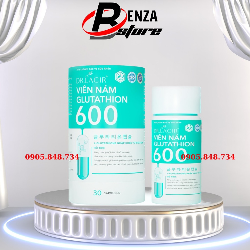 Viên Uống Glutathione 600 Drlacir Hộp 30 viên, Giúp trắng da, ngừa nám ...
