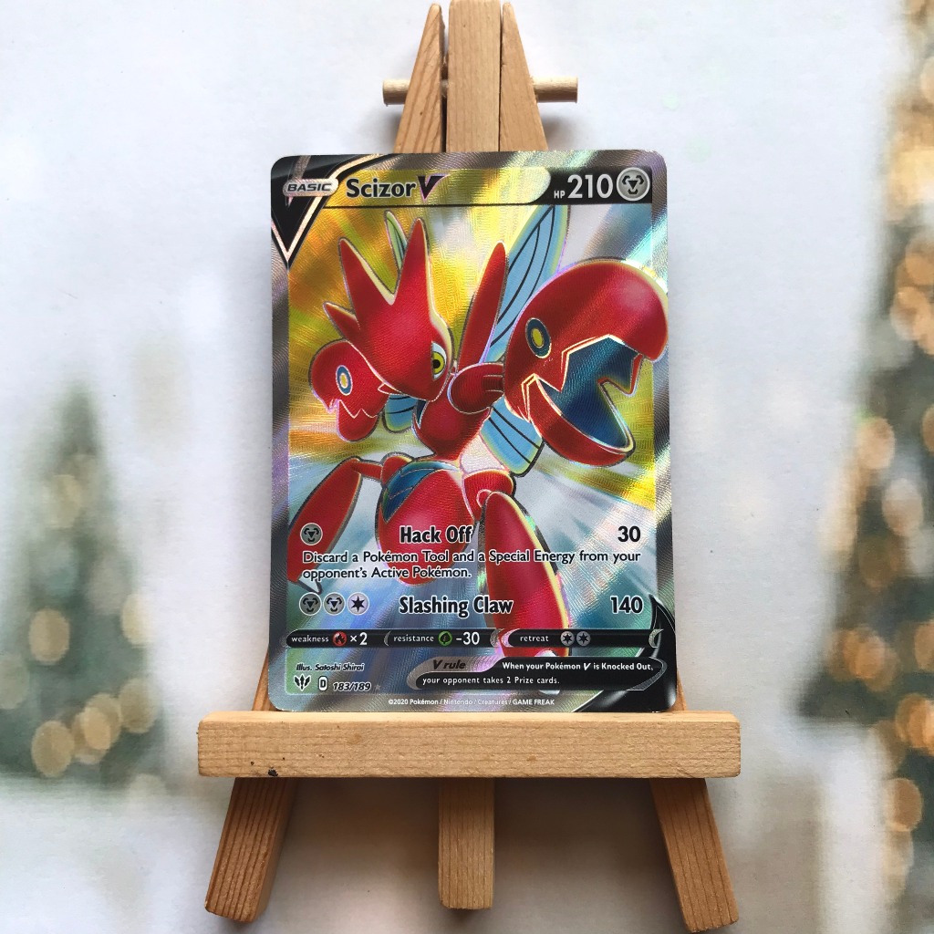Thẻ hình Pokemon Scizor V 183/189 - Bài lẻ Full Art Ultra Rare tiếng ...