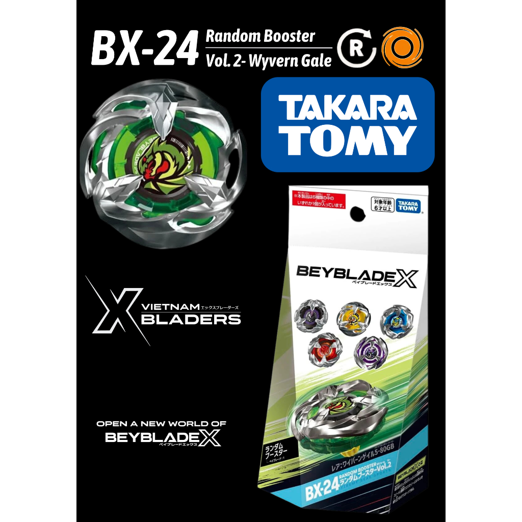 [Beyblade X – Takara Tomy] Con quay BX-24 Random Booster Vol. 2 ...