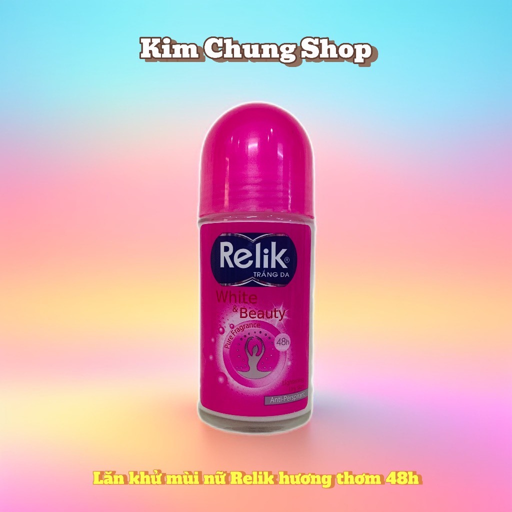 [50ml] Lăn khử mùi trắng da Relik White & Beauty Màu hồng | Shopee Việt Nam