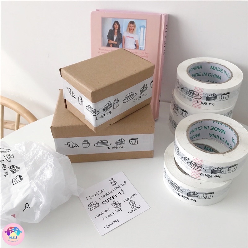 Băng Keo Dính Gói Hàng, Cuộn 500 Stickers Hoạ Tiết Hoạt Hình Dễ Thương ...