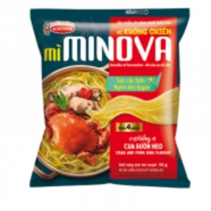Lốc 10 gói Mì minova vị cua sườn heo gói 72g | Shopee Việt Nam