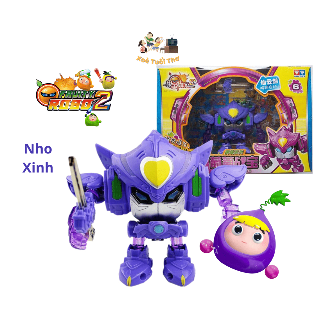 Đồ chơi Robo Trái Cây tuổi thơ chính hãng Auldey, Nho Xinh - Nho Tia ...