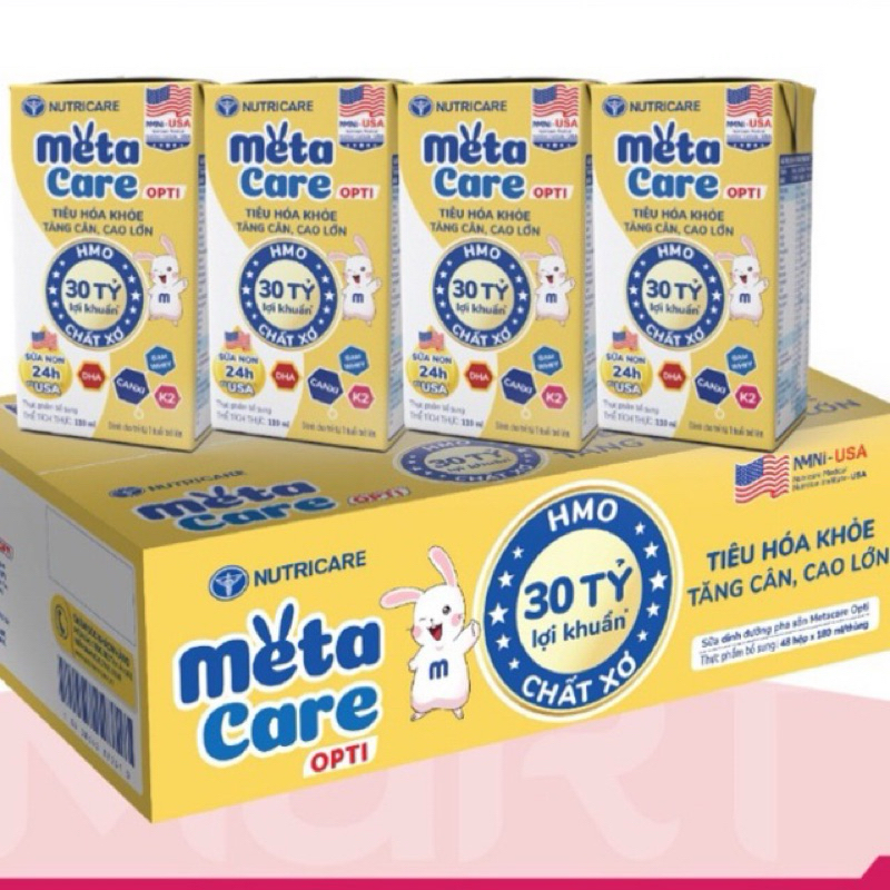 Thùng 48 hộp METACARE OPTI 180ML-NutriCare | Shopee Việt Nam