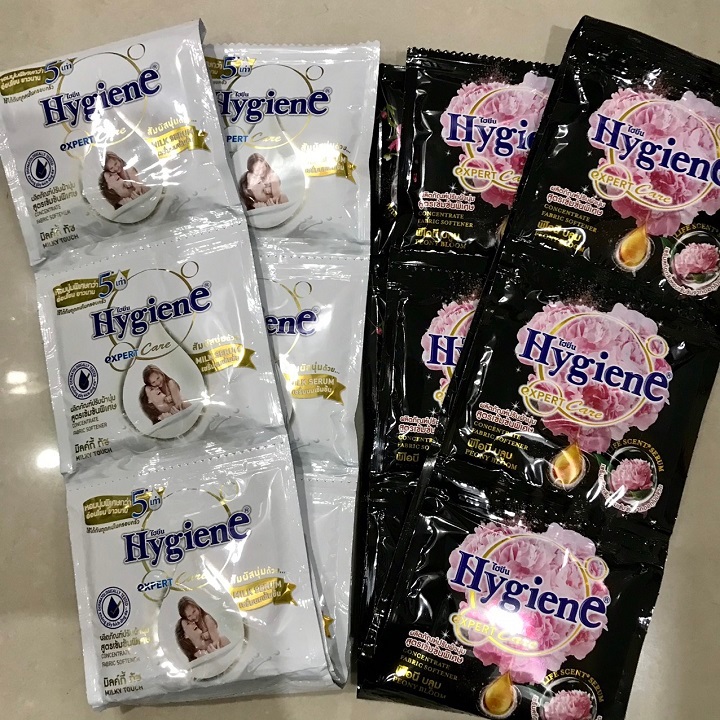 Dây 12 gói nước xả hygiene thái màu đen / trắng/ hồng/ tím | Shopee Việt Nam