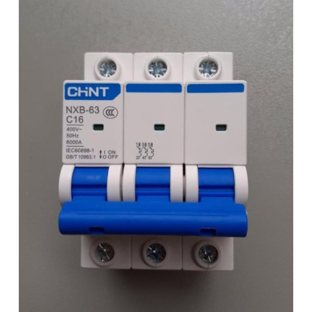 (Chint) Aptomat MCB 3 Pha hãng CHINT NXB-63 6A, 10A, 16A, 25A, 32A, 40A, 50A, 63A Dòng Cắt 6kA ...