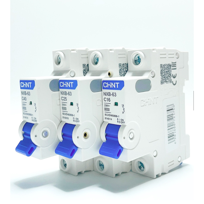 Aptomat MCB 1 Pha CHINT NXB-63 6A, 10A, 16A, 25A, 32A, 40A, 50A, 63A Dòng Cắt 6kA hàng xuất khẩu ...