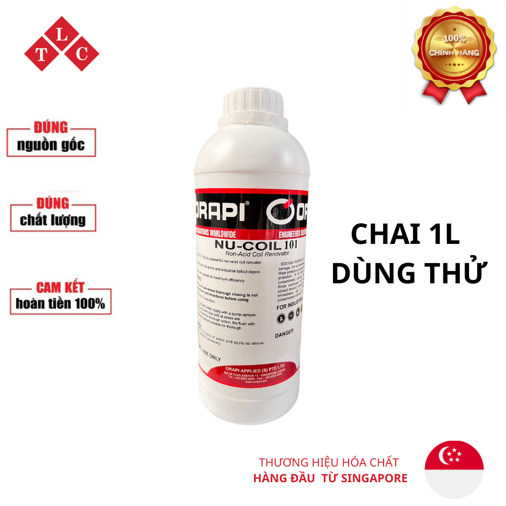 NU-COIL 101- Dung dịch tẩy rửa điều hoà - Orapi Singapore - Chai 1L ...