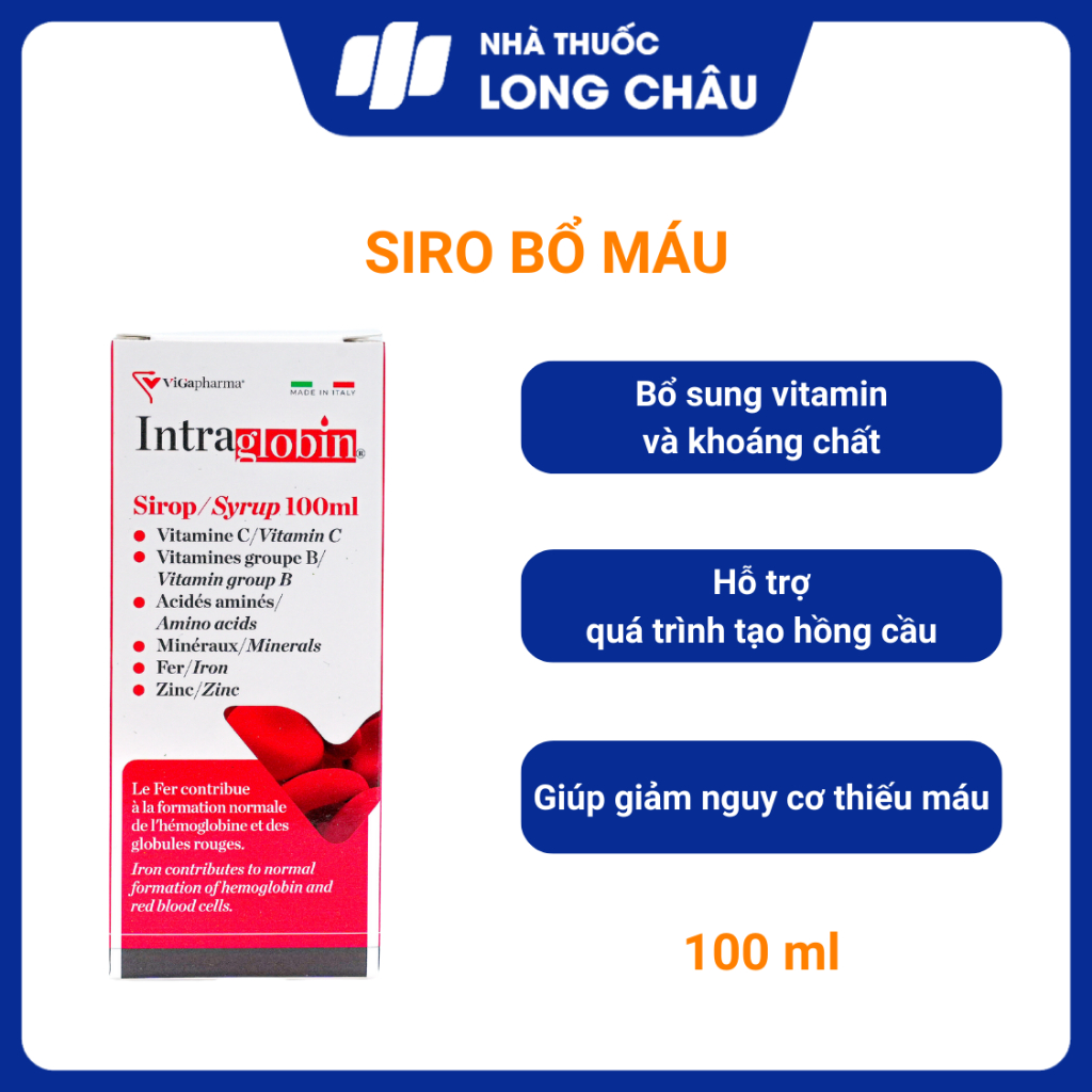 Siro Bổ Máu Intraglobin Bổ Sung Sắt Chính Hãng Japa Kids - Chai 100ml ...
