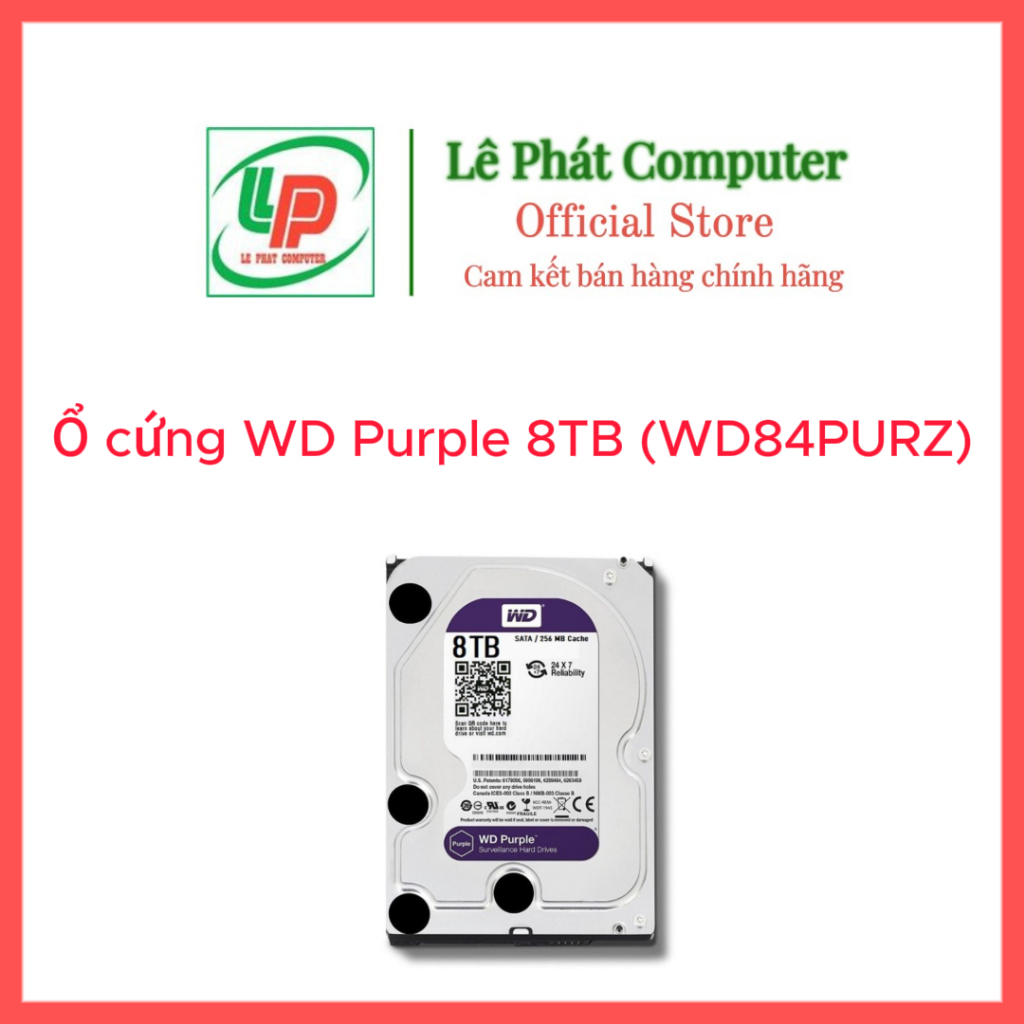 Ổ cứng HDD Western Digital Purple 8TB (WD85PURZ) - Chính hãng - Bảo ...