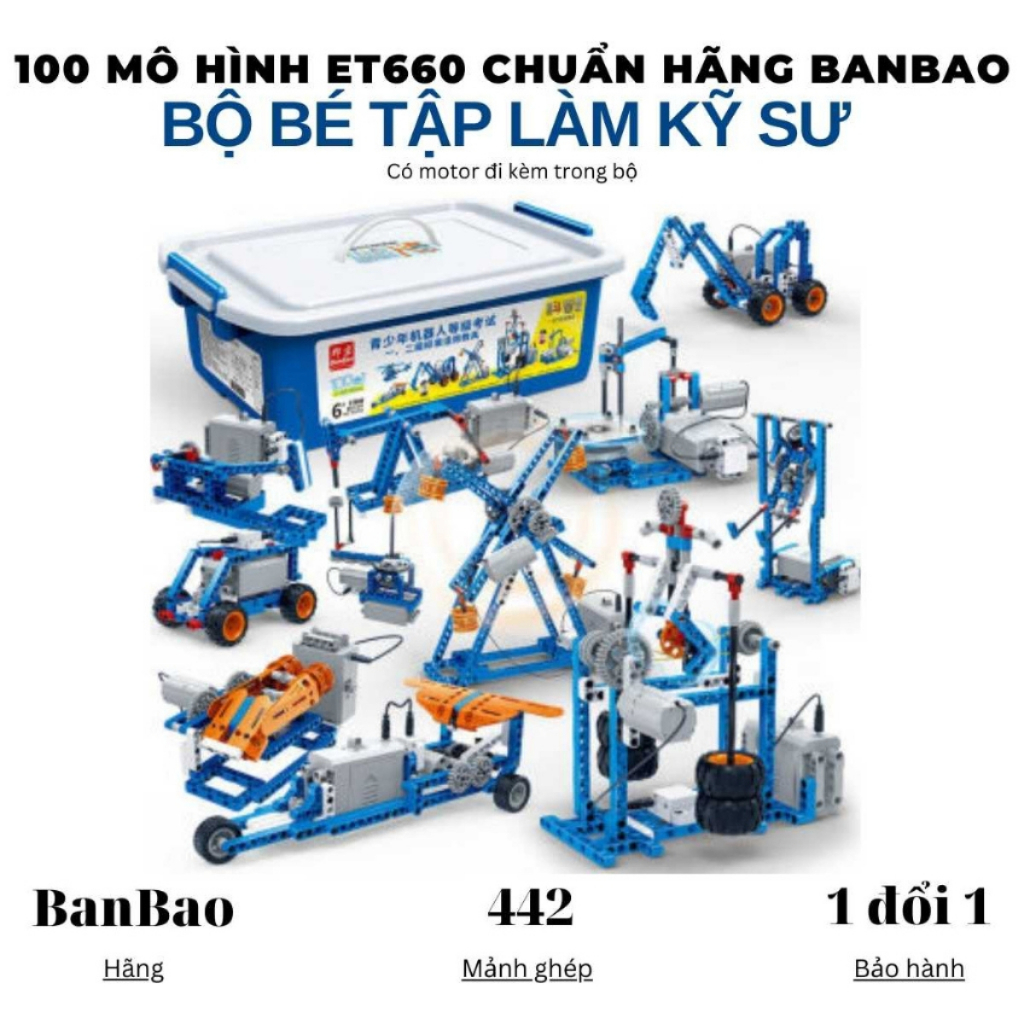 Đồ chơi lắp ráp kĩ sư cơ khí 9686 NÂNG CẤP 610PCS Có sách In màu dòng education technic có bảo ...