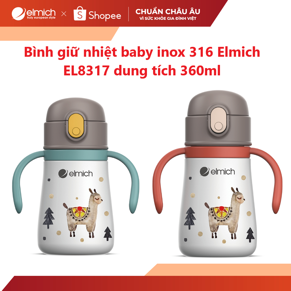 Bình giữ nhiệt baby inox 316 Elmich EL8317 dung tích 360ml | Shopee Việt Nam