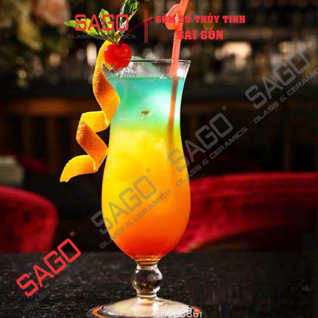 Ly thủy tinh có chân Poco Hurricane 450ml | Dùng Làm Sinh Tố, Nước ép ...