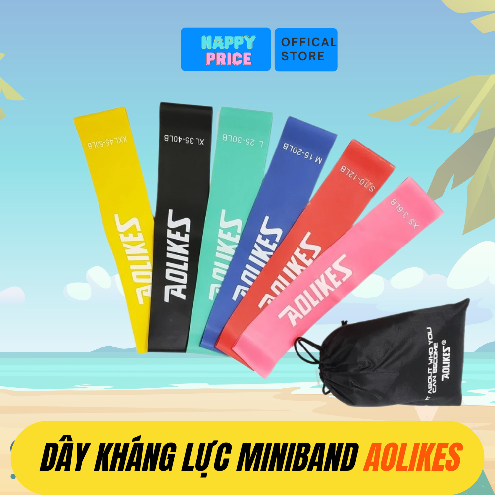 Dây tập miniband AOLIKES kháng lực cao su AOLIKES tập mông đùi đủ size ...