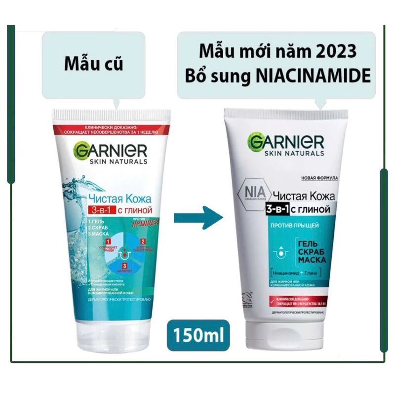 Sữa rửa mặt GARNIER 3 in 1 (mẫu mới) | Shopee Việt Nam