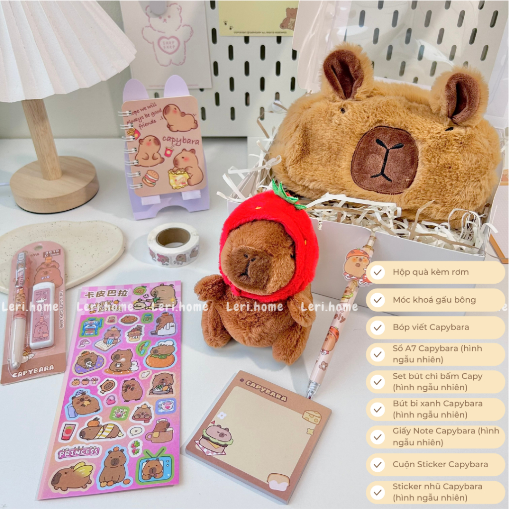 (Hình thật tự chụp)Set quà Capybara,Loopy sinh nhật, valentine, lễ tình ...