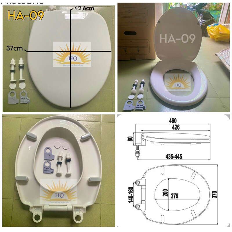 Nắp bồn cầu rơi êm - Nắp bàn cầu HA09 | Shopee Việt Nam