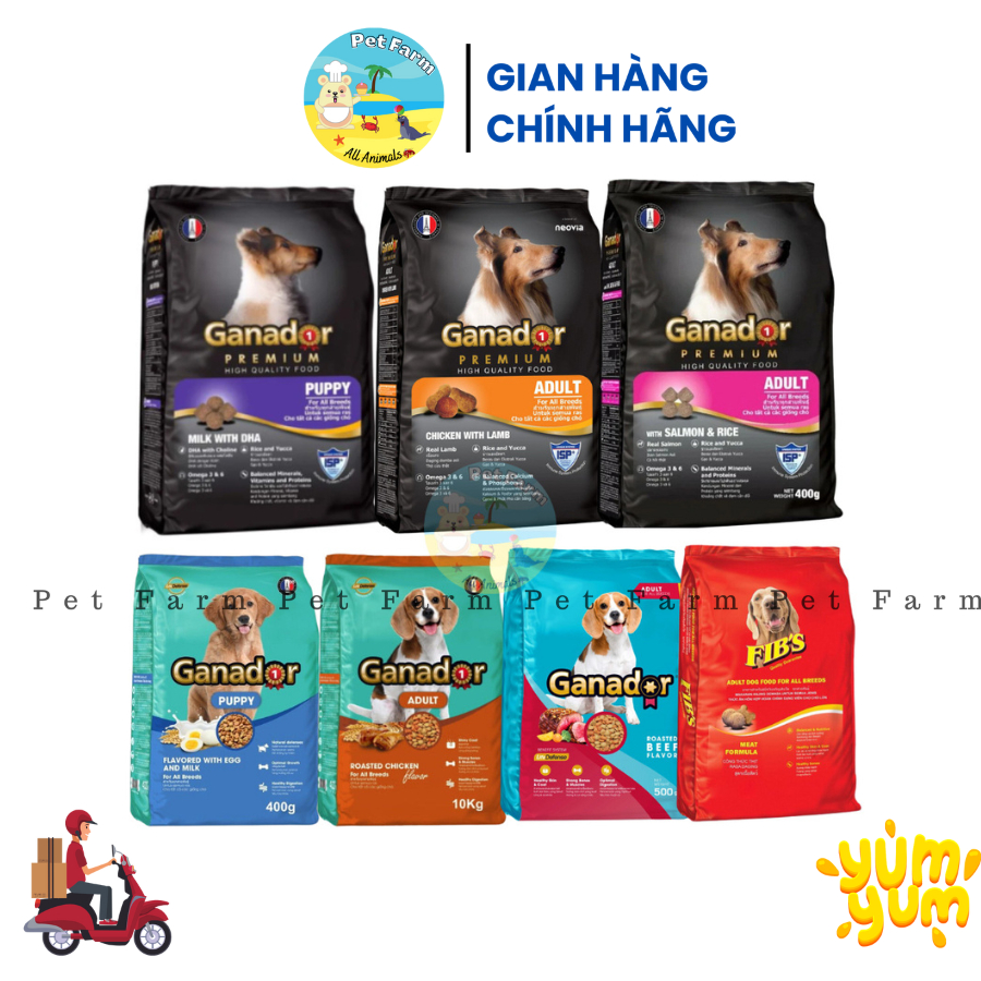 [SỈ BAO 20KG] Thức ăn Ganador, FIB'S chó con & trưởng thành - PETFARM ...
