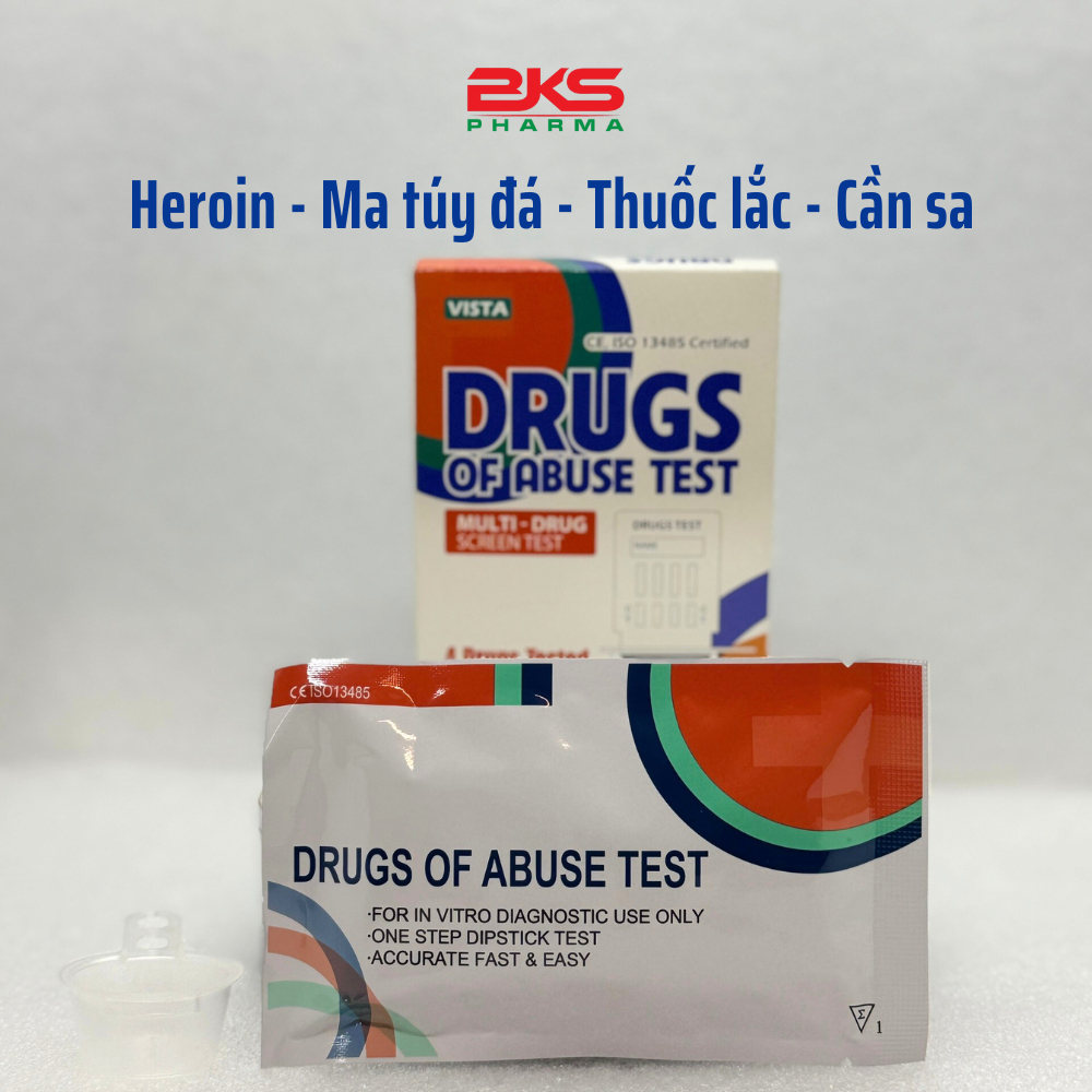 Que test nhanh ma tuý tổng hợp 4 chân bao gồm Heroin, Ma túy đá, Thuốc ...