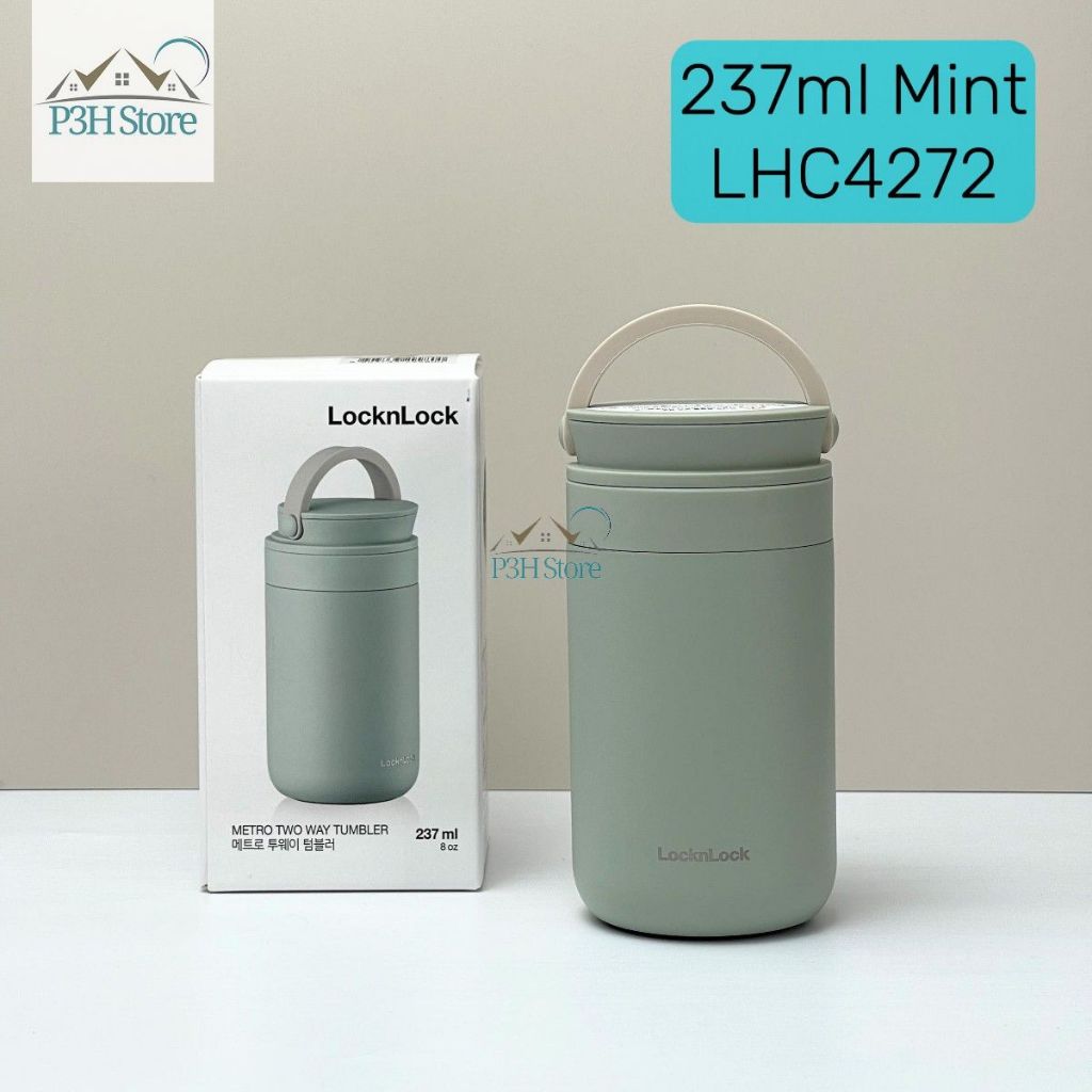 Bình giữ nhiệt LocknLock Metro Two Way Tumbler 237ml/475ml Hộp ủ cháo nhỏ có quai xách LHC4272 ...