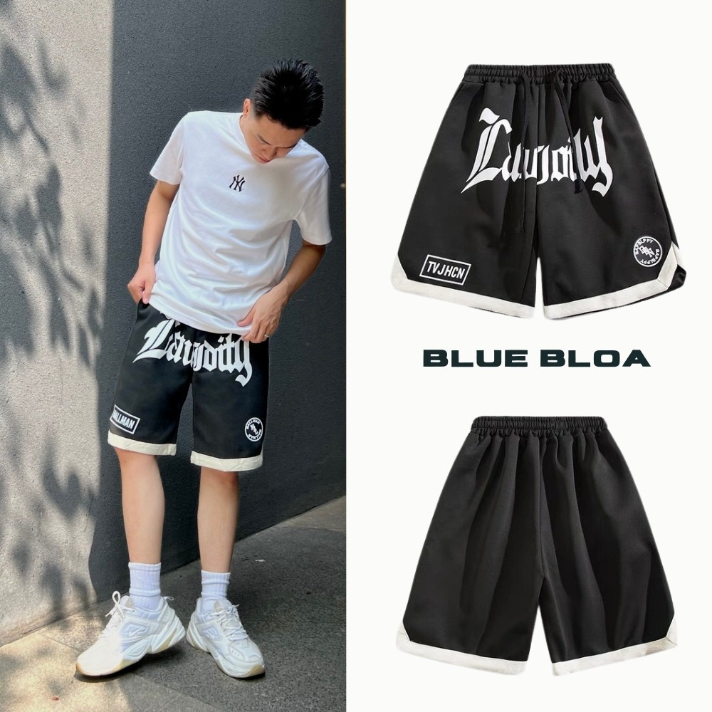 Quần Bóng Rổ Unisex Blue Bloa - Quần Short Lưng Thun Phong Cách Thể ...