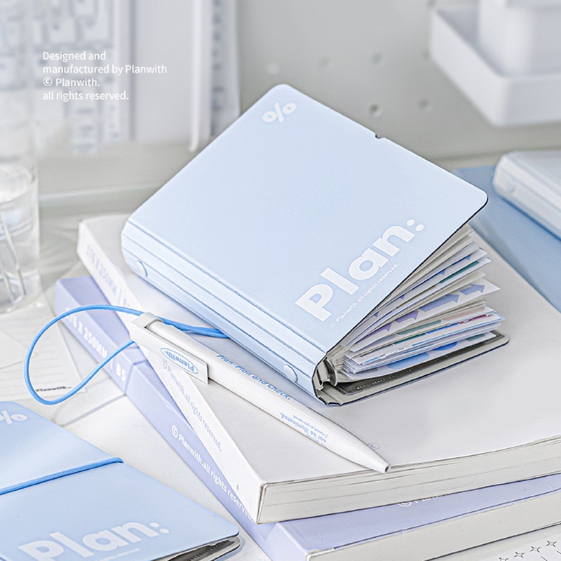 Binder A6 Planwith POCKET Bìa Da PU Còng Kim Loại Kích Thước Bỏ Túi | Shopee Việt Nam