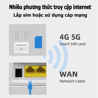 Bộ phát wifi từ sim 4G 5G CPE T901, tốc độ cao 300Mbps, tích hợp 2 ...