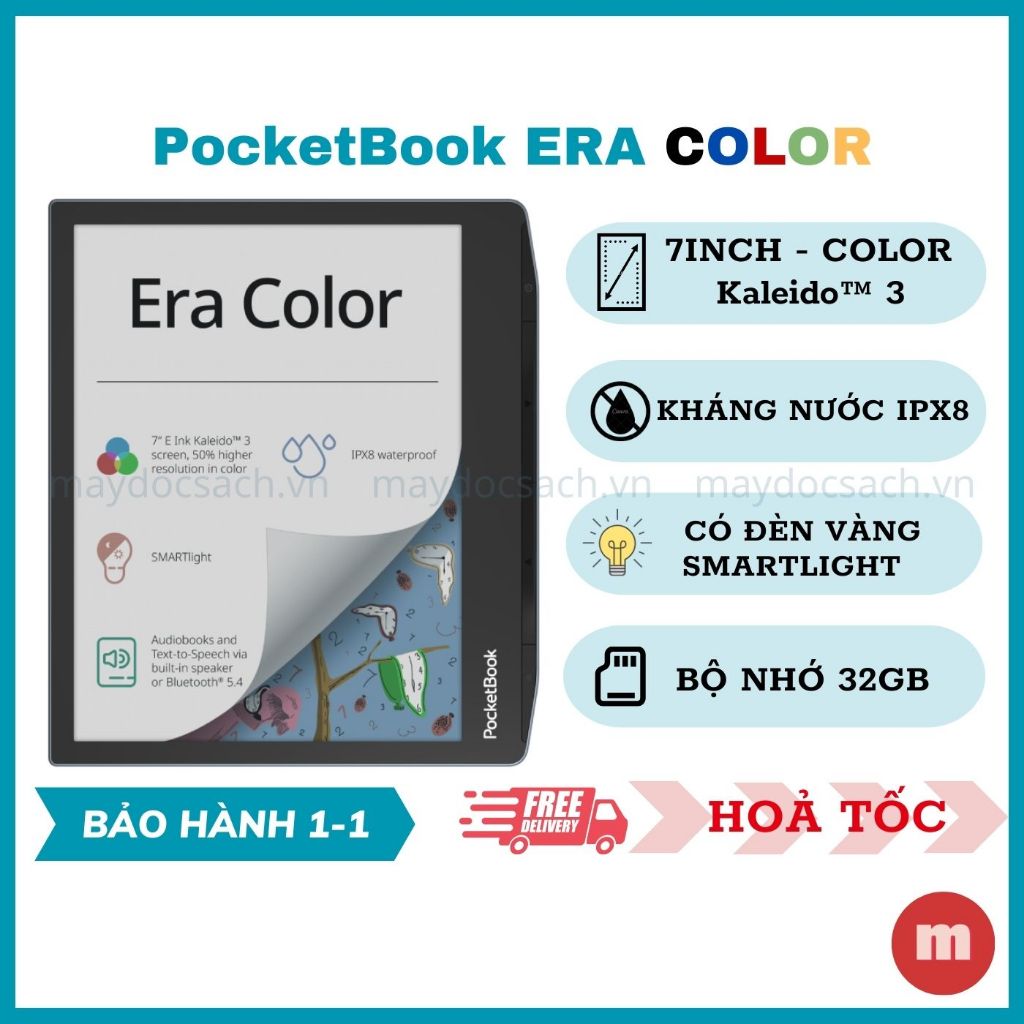 Máy đọc sách PocketBook Era Color | Màn hình 7Inch màu E Ink Kaleido™ 3 ...