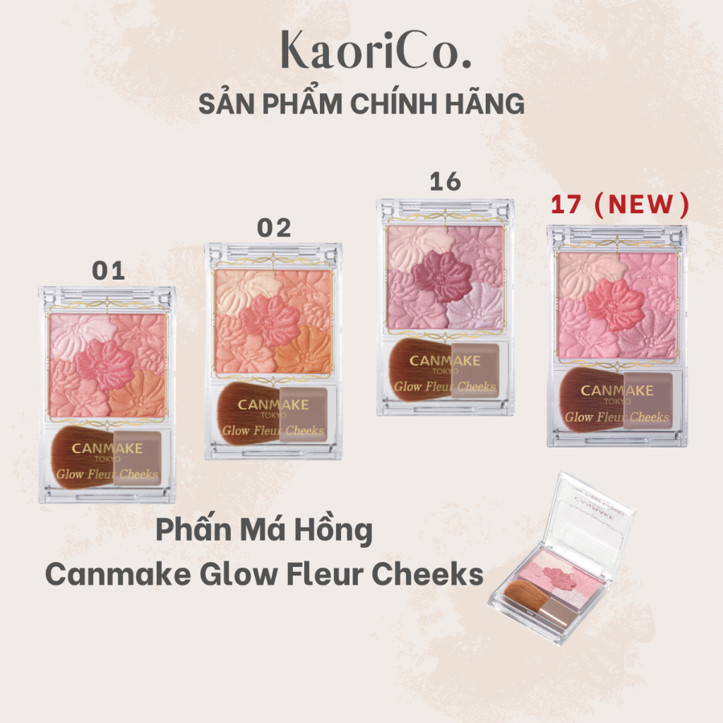 [Màu 18, new 2025] Phấn má hồng Glow Fleur Cheeks Canmake Nhật Bản | Shopee Việt Nam