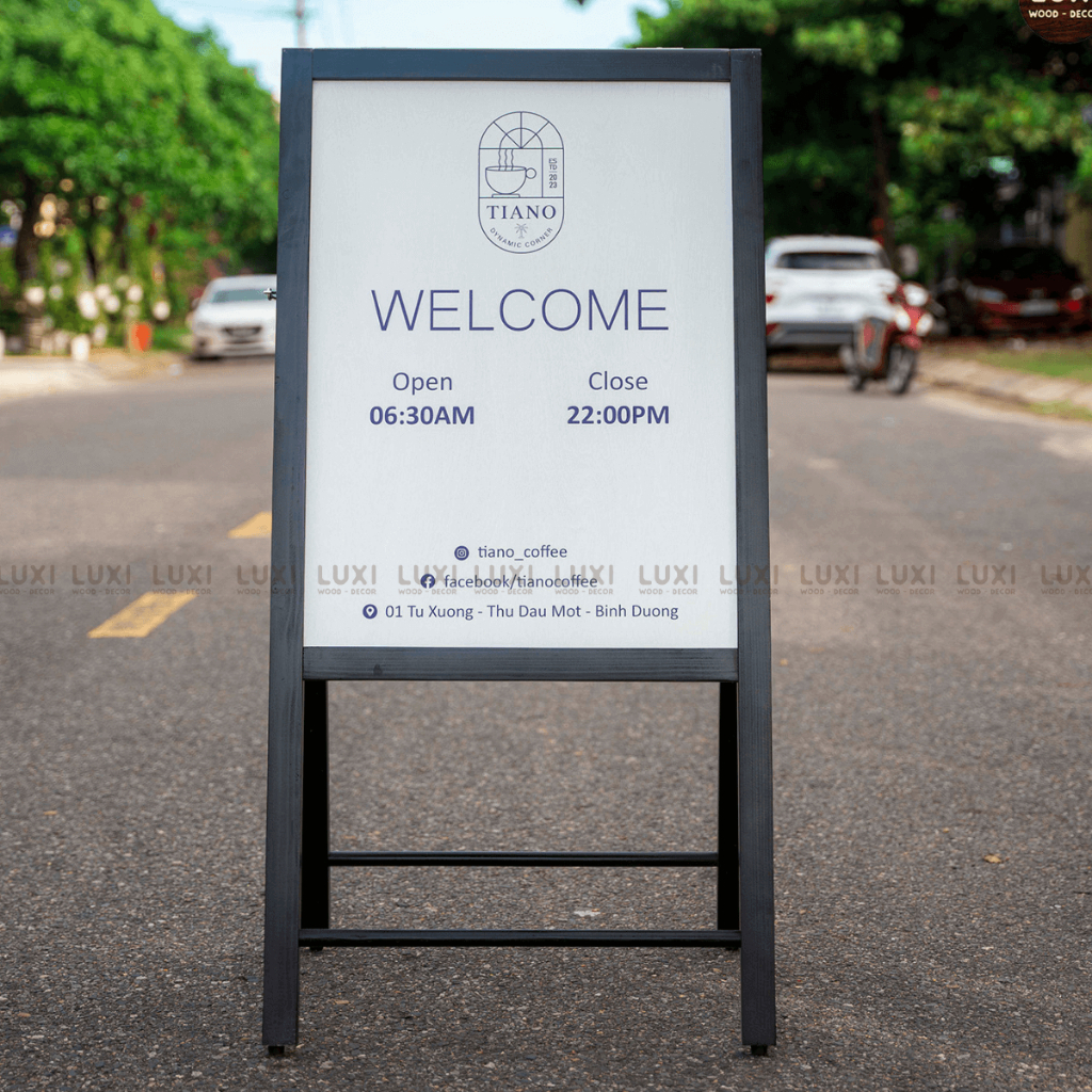 HCM l STANDEE CHỮ A 2 MẶT BẰNG GỖ THÂN THIỆN MÔI TRƯỜNG, STANDEE IN UV ...