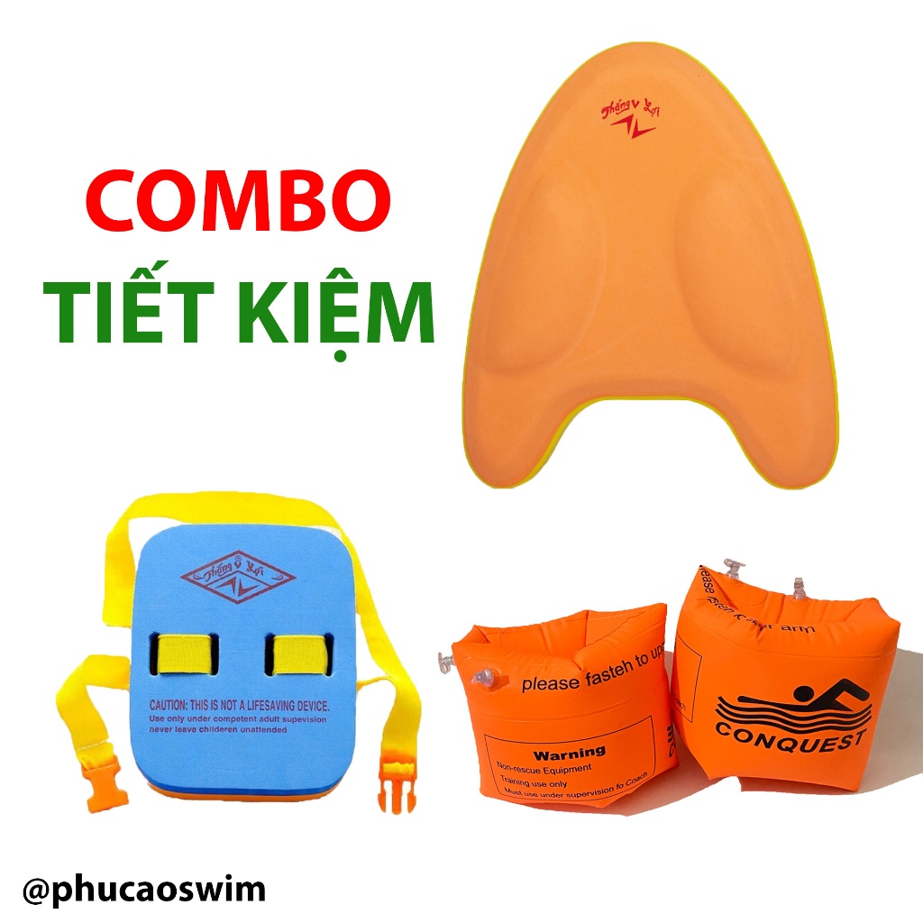 Phao tập bơi Combo tiết kiệm (phao tim + phao lưng + phao tay) | Shopee ...