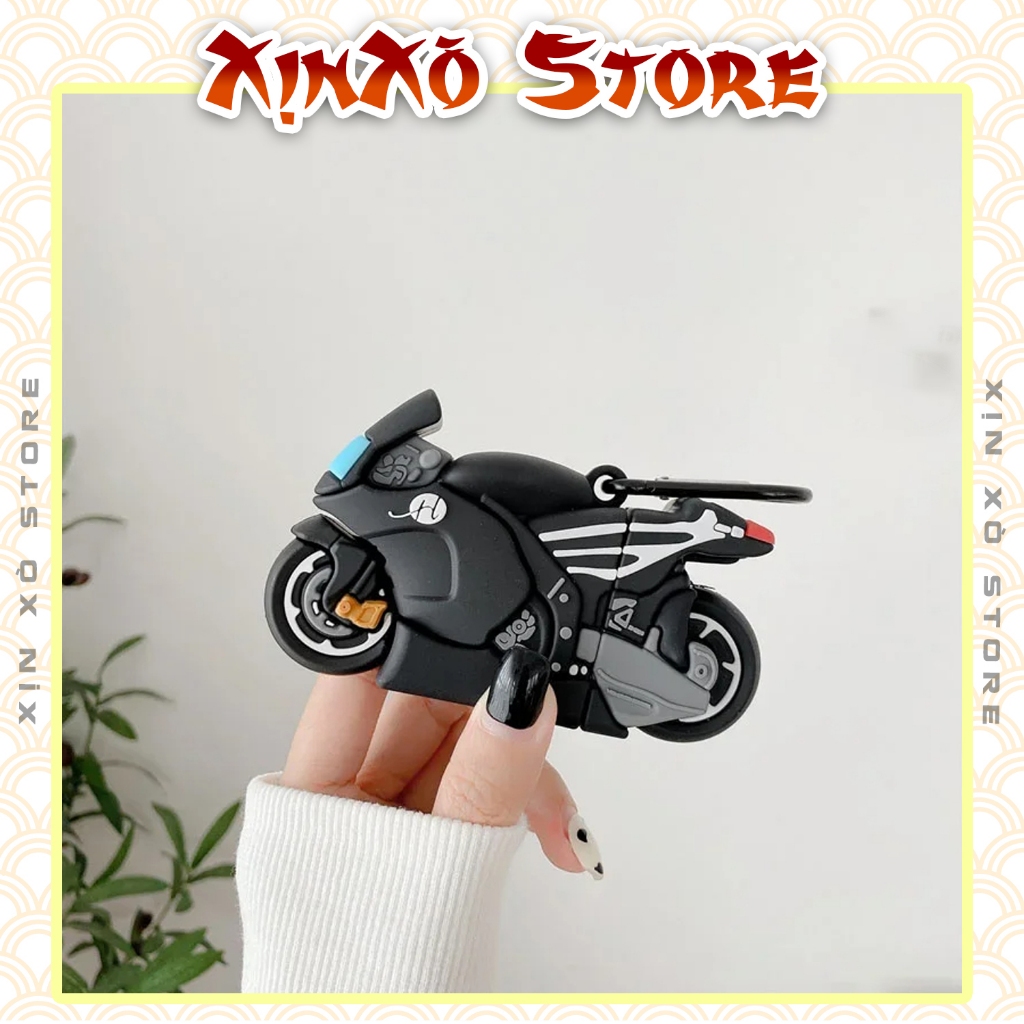 Vỏ ốp Airpod 2 3 Pro Pro2 XE MOTO kèm móc khóa, Case Airpods bảo vệ tai ...