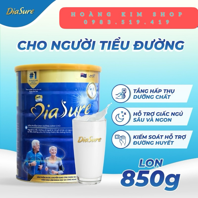 (Chính Hãng) Sữa Diasure Dành Cho Người Tiểu Đường 850GR | Shopee Việt Nam