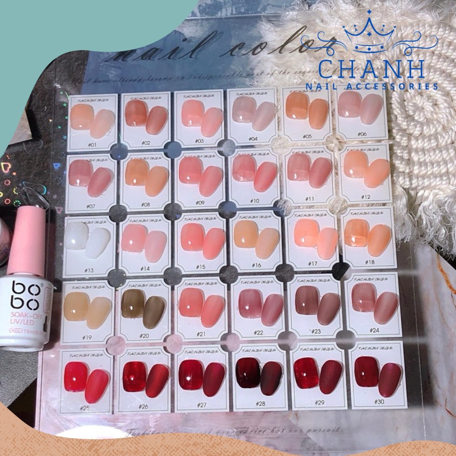 Sơn gel thạch Bobo lên màu chuẩn 15ml (lẻ chai) Chanh Nail | Shopee ...