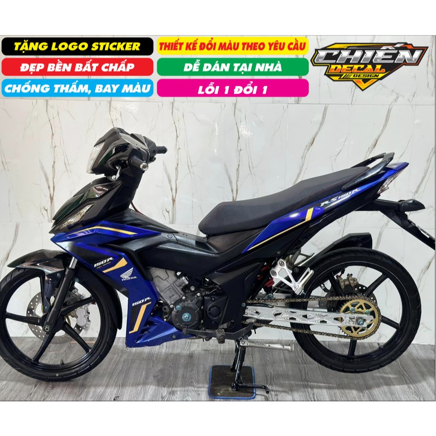 Tem rời winner150 V1 mẫu tem RS đen xanh gp (tem 3 lớp cao cấp ...