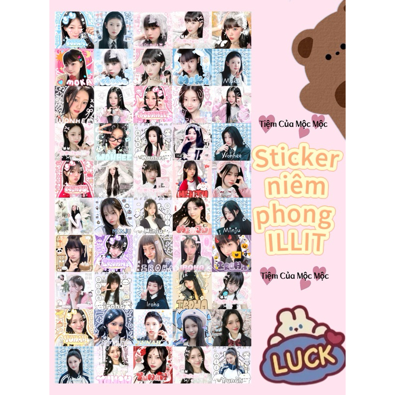 Set 50c Sticker Niêm Phong In Hình Nhóm Nhạc Illit | Shopee Việt Nam