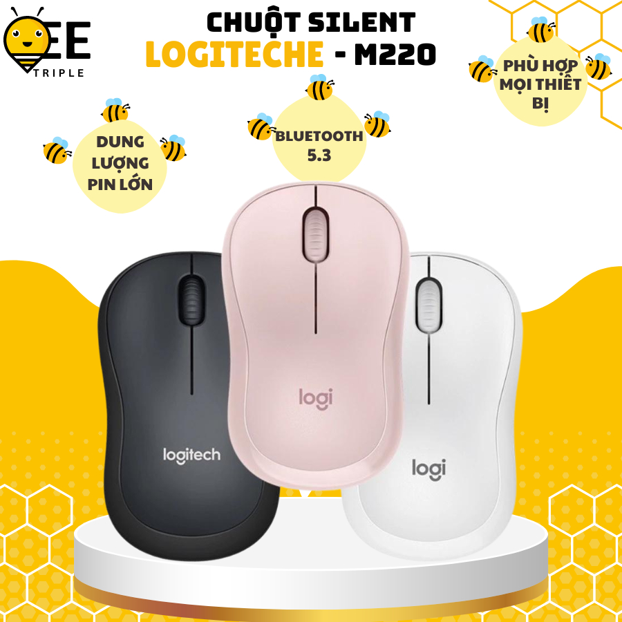 Chuột Không Dây Logitech M220 Không Tiếng Động- Có Công Tắc On/Off - Độ ...