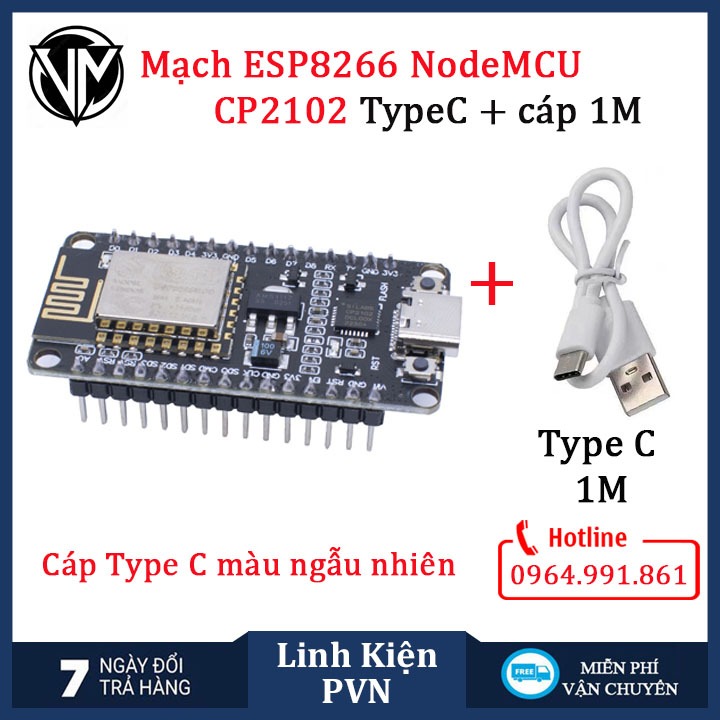 Kit RF thu phát wifi ESP8266 NodeMCU Lua CP2102 MicroUSB/TypeC | Shopee ...