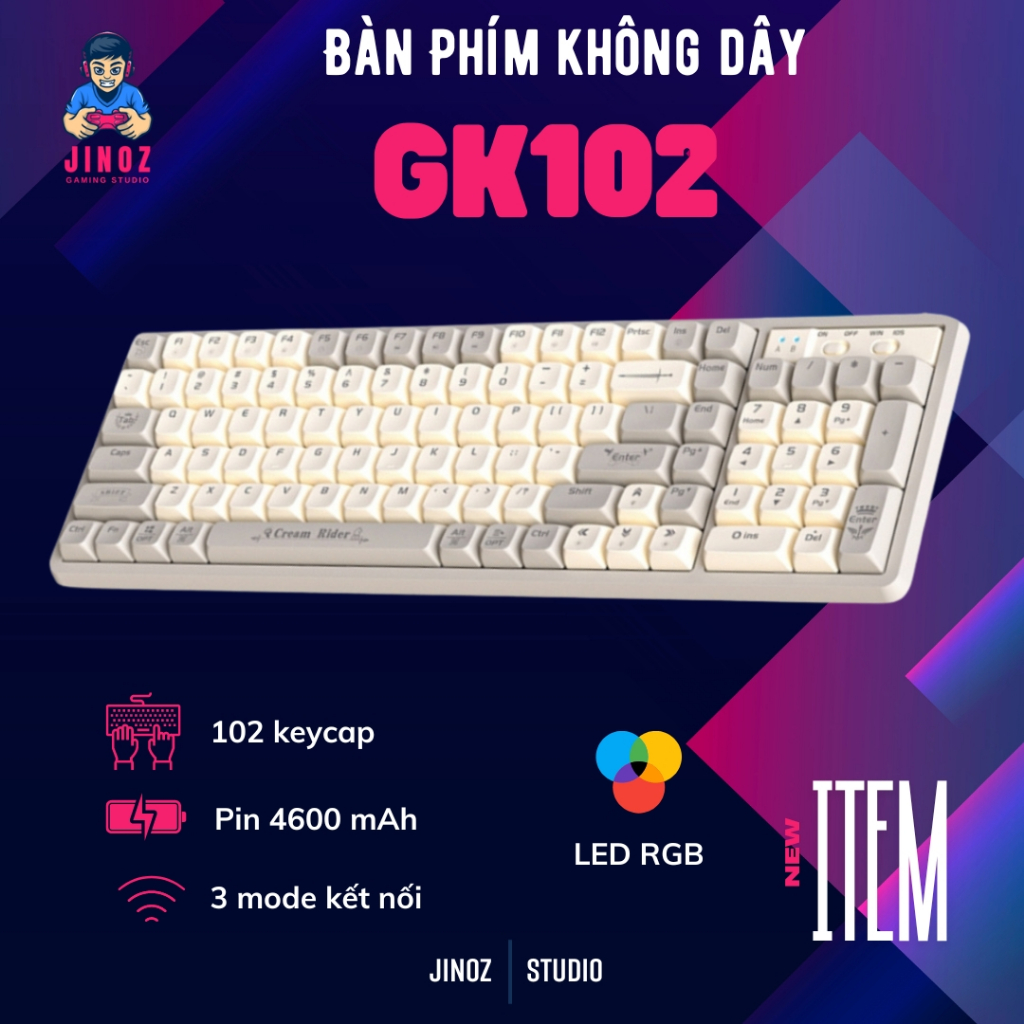 Bàn Phím Cơ HOTSWAP LANGTU GK102 GoldenSwitch Bàn phím cơ cao cấp dành cho game thủ - Bảo Hành ...