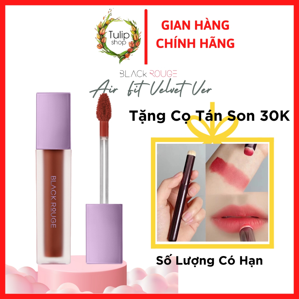 Son Kem Lì Black Rouge A12 Son Hàn Quốc Lâu Trôi Màu Đỏ Nâu Gạch Trầm