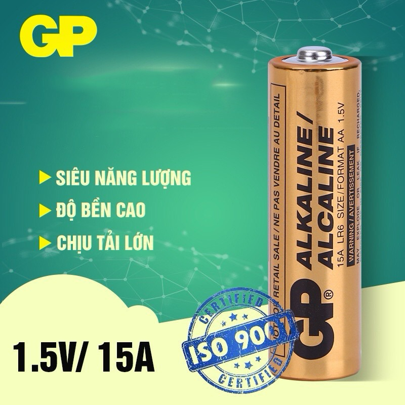 Pin kiềm GP Alkaline AA LR6 1.5V 15A(vỉ 2viên) | Shopee Việt Nam