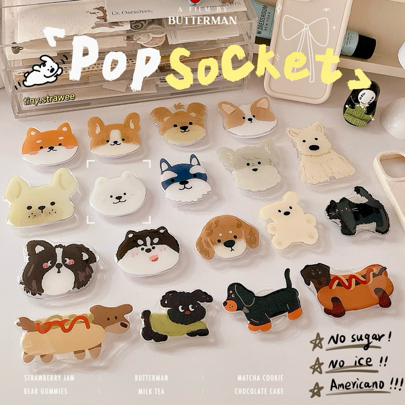 Griptok / Popsocket acrylic hình thú cưng | Shopee Việt Nam