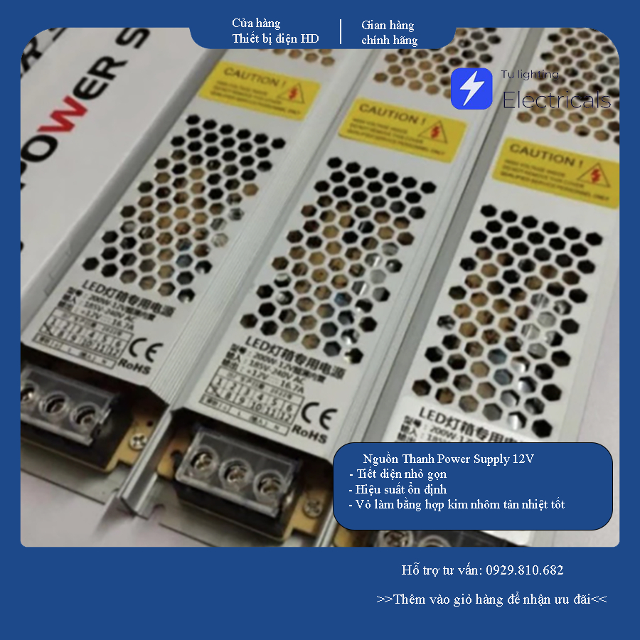 [ Giá Sỉ] Nguồn Led thanh POWER SUPPLY 12V 5A, 10A, 12.5A, 16.7A, 25A, 33A Chính Hãng | Shopee ...