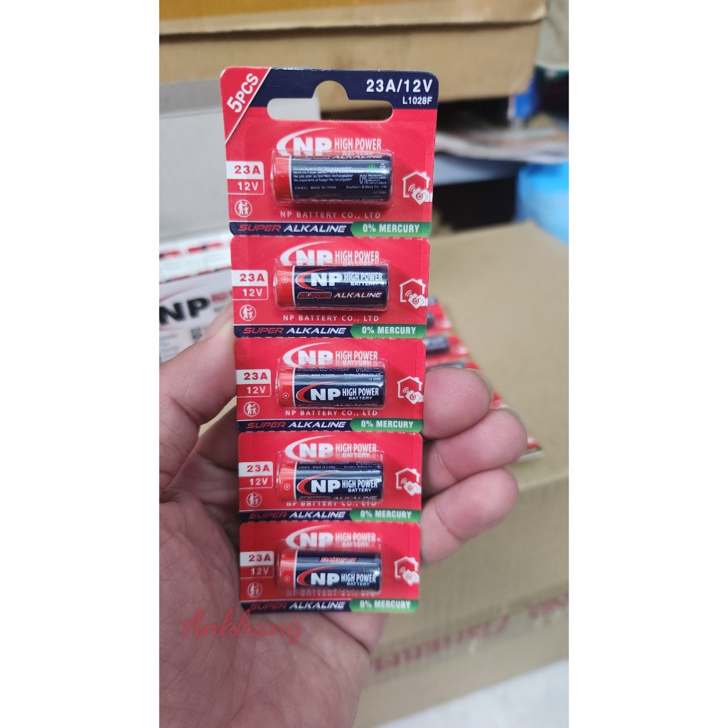 Pin 23A NP 12V Super Alkaline sử dụng cho chuông cửa, remote cửa cuốn ...