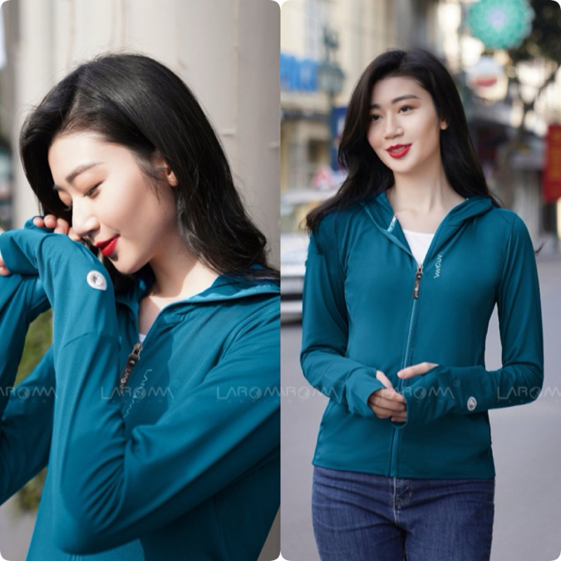 (2 LỚP) Áo chống Nắng Nữ Laroma chất TRƠN cool air UPF50+ thông hơi, thoáng khí | Shopee Việt Nam